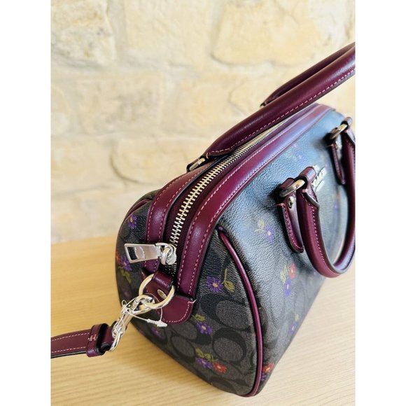 Coach | Bags | Coach Country Floral Medium Rowan Satchel Crossbody ...